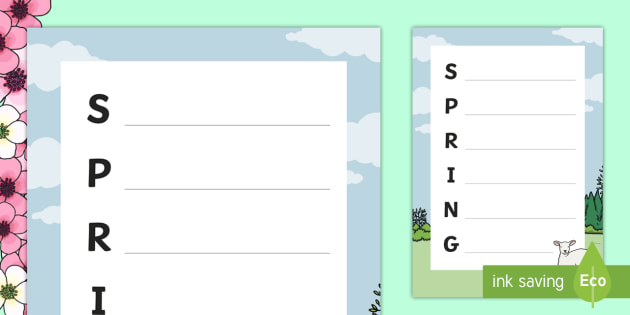 Spring Acrostic Poem | Seasonal Resources | Twinkl