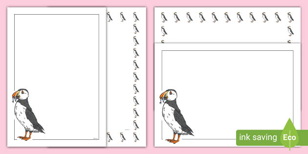 FREE! - Puffin Bird Page Border | Page Borders | Twinkl Resources