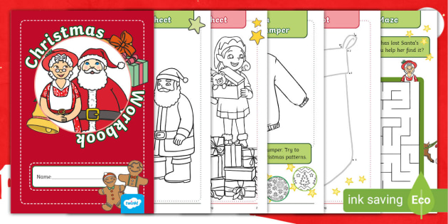 Christmas Early Level Workbook - Games & Activities for Kids