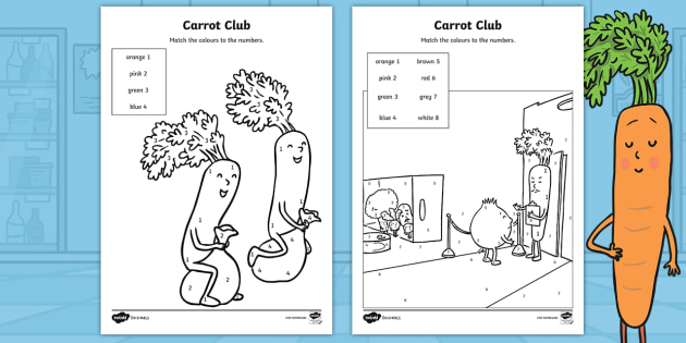 Carrot Club Color by Number (teacher made)