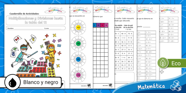 Hojas De Trabajo De Matemáticas Simples: Multiplicación Y División
