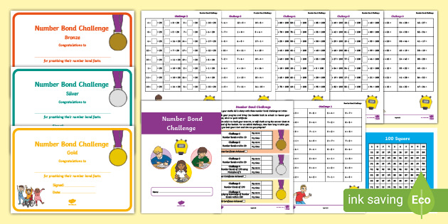 👉 Number Bond Challenge Booklet (teacher made)