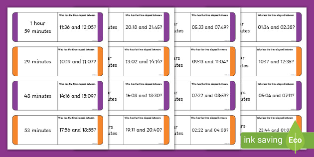 Elapsed Time Loop Cards (teacher made)