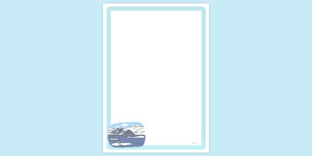 FREE! - * NEW * Antarctic Page Border | Twinkl Page Borders