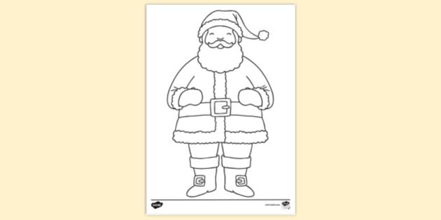 FREE! - Santa Without Dots Colouring Sheet | Colouring Sheets
