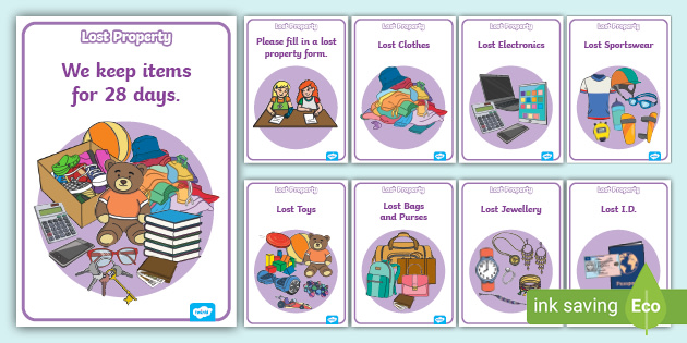 Lost Property Role Play Signs (teacher made)