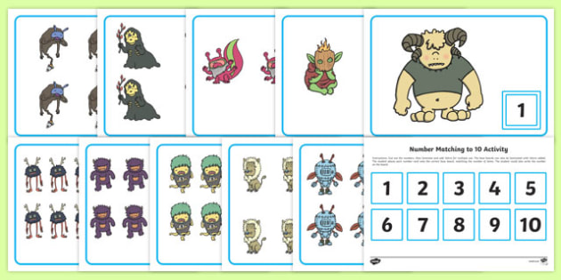 Workstation Pack: Number Matching to 10 Activity Pack