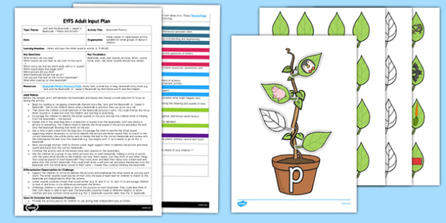 Beanstalk Phonics Eyfs Adult Input Plan And Resource Pack