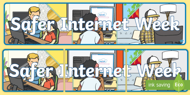 KS2 Safer Internet Week Display Banner (teacher made)