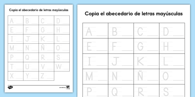 Letras Mayúsculas Az Para Imprimir