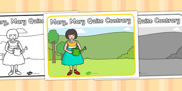 Mary Mary Quite Contrary Sequencing (A4) (teacher made)