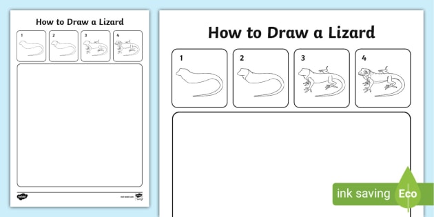 FREE! - How to Draw a Lizard (teacher made)
