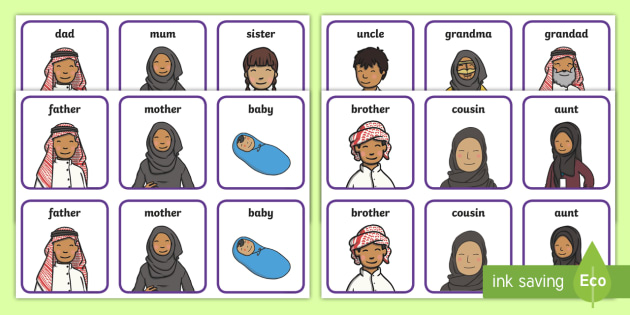 My Family Matching Cards (teacher made)