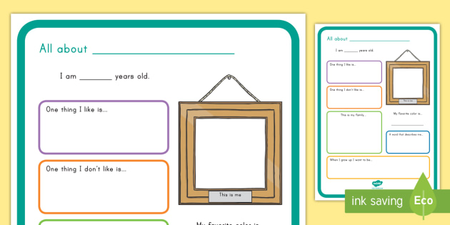 All about Me Poster - all about me, poster, writing