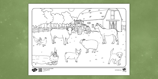 coloring pages for toddlers farm animals