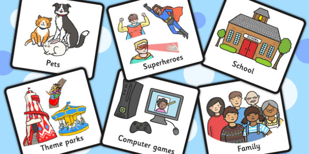 Conversation Topic Cards (teacher made)