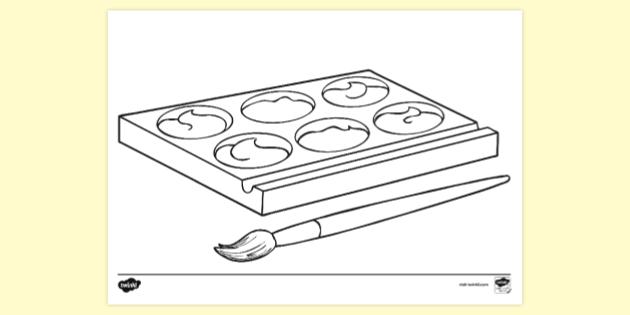 FREE! - Paint Colouring Sheet | Colouring | Twinkl Resources