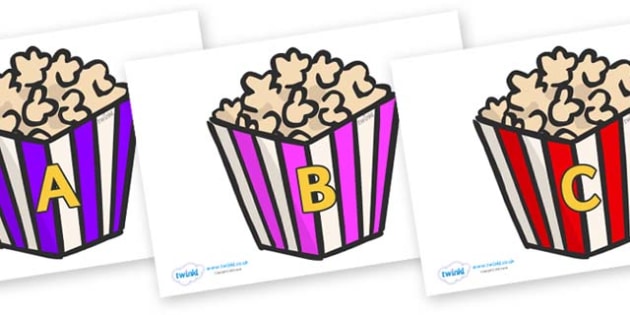 FREE! - A-Z Alphabet on Popcorn (teacher made)