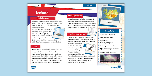 Europe Fact Files | twinkl.com.au