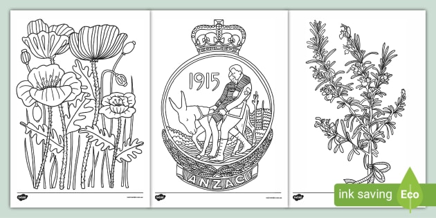 Anzac Day Mindfulness Colouring Sheets - F-6 - Australia