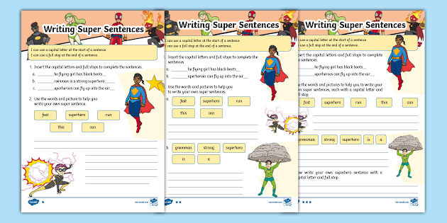 Create Sentences Worksheets Sentences With Ing Words | All Kids