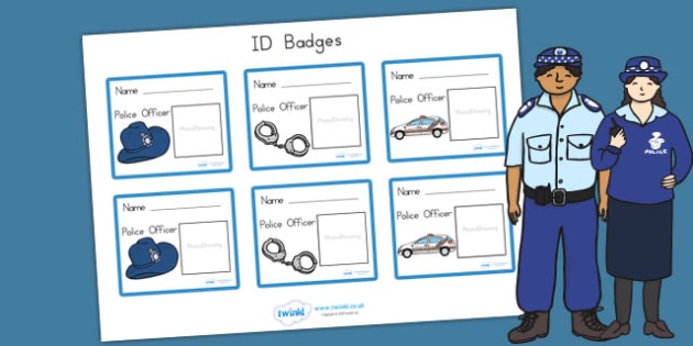 Police Role Play Badges (teacher made)