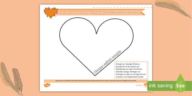 * NEW * FREE Orange Shirt Day Intermediate Art Activity French