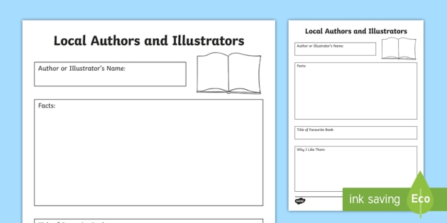 Local Authors and Illustrators Worksheet (teacher made)