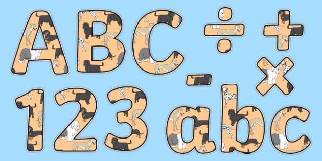 Dog Themed Display Lettering Pack