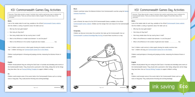 KS1 The Commonwealth Games-Themed Day Activity