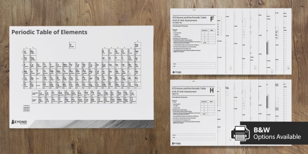 * NEW * KS3 Atoms and The Periodic Table Assessment Packs