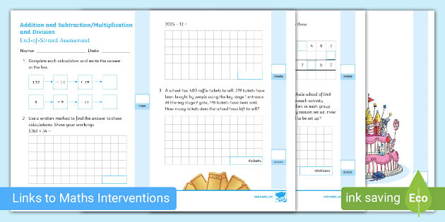 👉 Y6 Addition and Subtraction, Multiplication and Division End-of-Strand