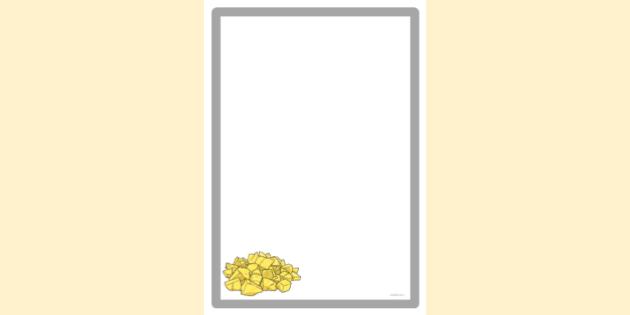 FREE! - Simple Blank Chopped Mango Border | Page Borders | Twinkl