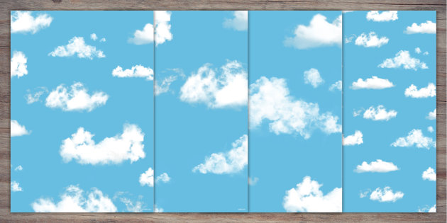 Fluffy Clouds & Blue Sky A4 Sheets | Twinkl Party