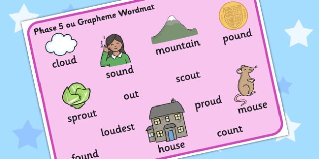 Phase 5 ou Grapheme Word Mat (teacher made)