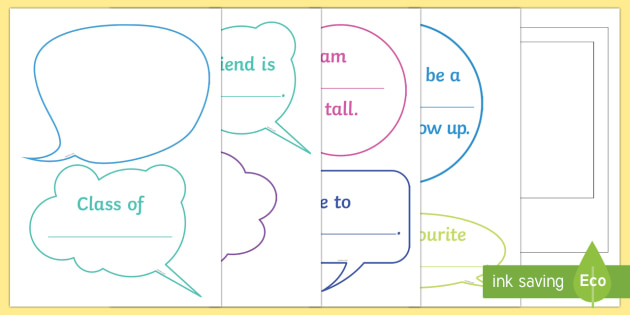 First Day Editable Photo Frame and Speech Bubble Props Pack Cut-Outs