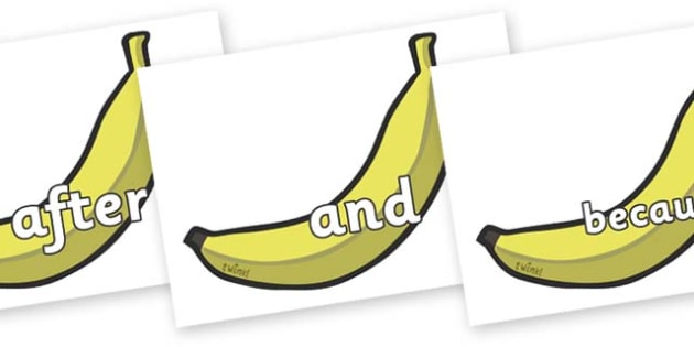 FREE! - Connectives on Bananas (teacher made)