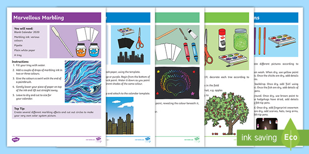 Calendar Ideas Pack KS1 Activity Pack (teacher made)