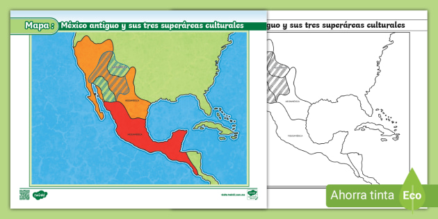 Mapa De Las Regiones Culturales De Mxico Mexico