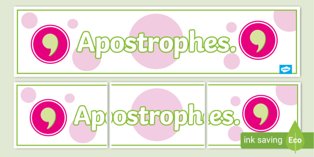 Apostrophe Display Banner (teacher made)