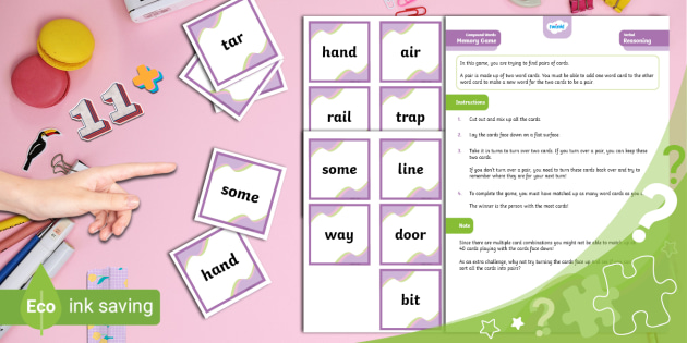 Verbal Reasoning Compound Words Memory Game Twinkl Hot Sex Picture