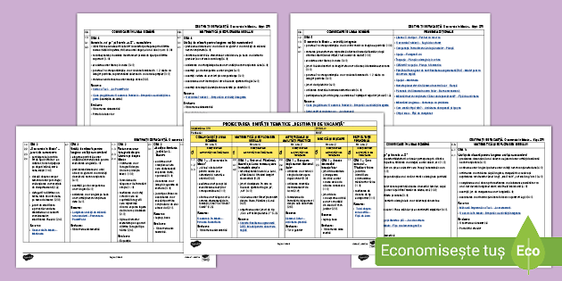 Destinații de vacanță: Săptămâna 1 – Model de planificare