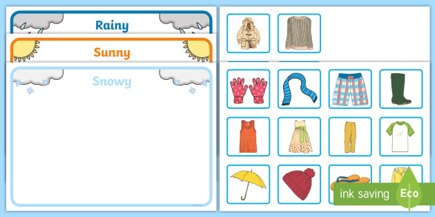 Weather and Clothes Lesson Plan | Sorting Activity | Twinkl Weather and Clothes Lesson Plan | Sorting Activity | Twinkl