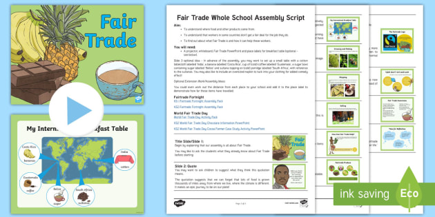 Fair Trade Whole School Assembly Pack (teacher made)