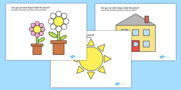 2D Shape Pictures English/Polish (teacher made)