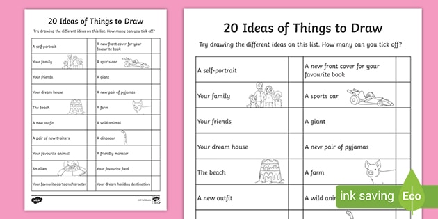 20 Ideas of Things to Draw – Expressive Arts for Children