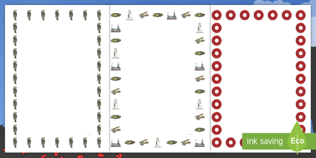 Remembrance Day Page Borders