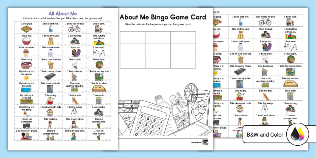 All About Me Bingo (creat de profesori)