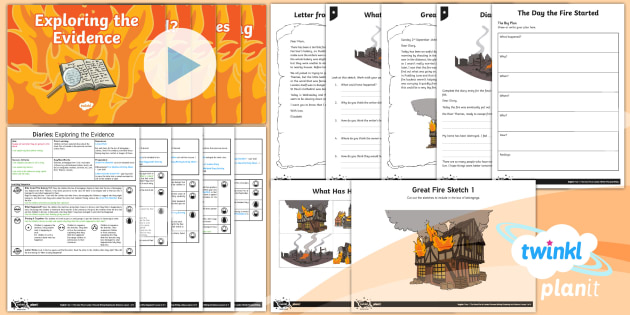 Time Travel: The Great Fire of London Personal Writing Y1 Genre Unit Pack