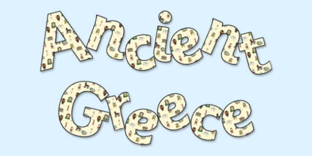 'Ancient Greece' Display Lettering - greece, ancient greece